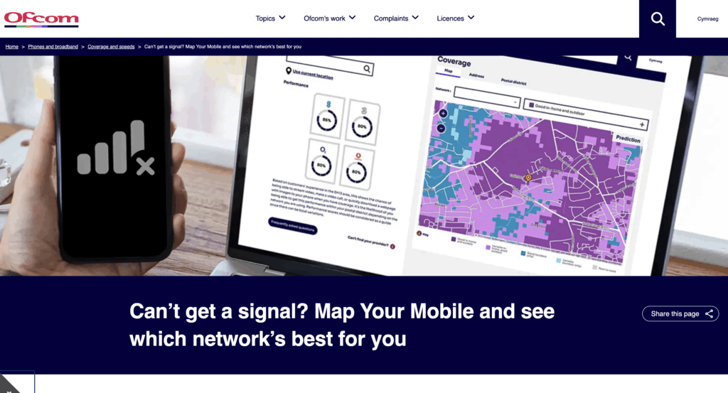 Ofcom launches Map Your Mobile coverage and performance checker ...